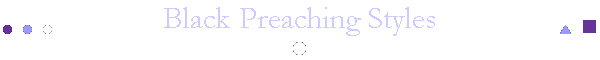 Black Preaching Styles